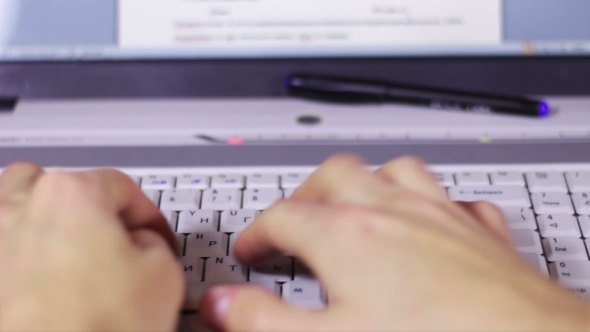 Typing On a Computer Laptop Keyboard, Stock Footage | VideoHive