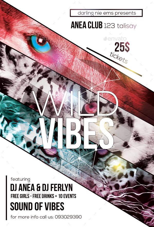 Wild Vibes Flyer, Print Templates | GraphicRiver