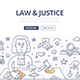 Law & Justice Doodle Concept, Vectors | GraphicRiver