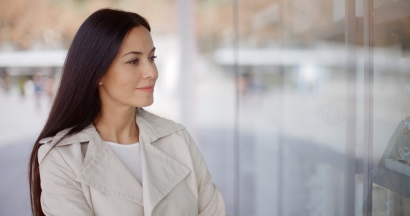 Laughing Vivacious Woman In a Town Street, Stock Footage | VideoHive