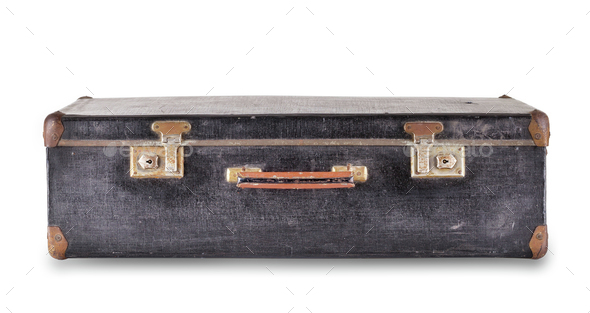 Black suitcase lying Stock Photo by Alexlukin | PhotoDune