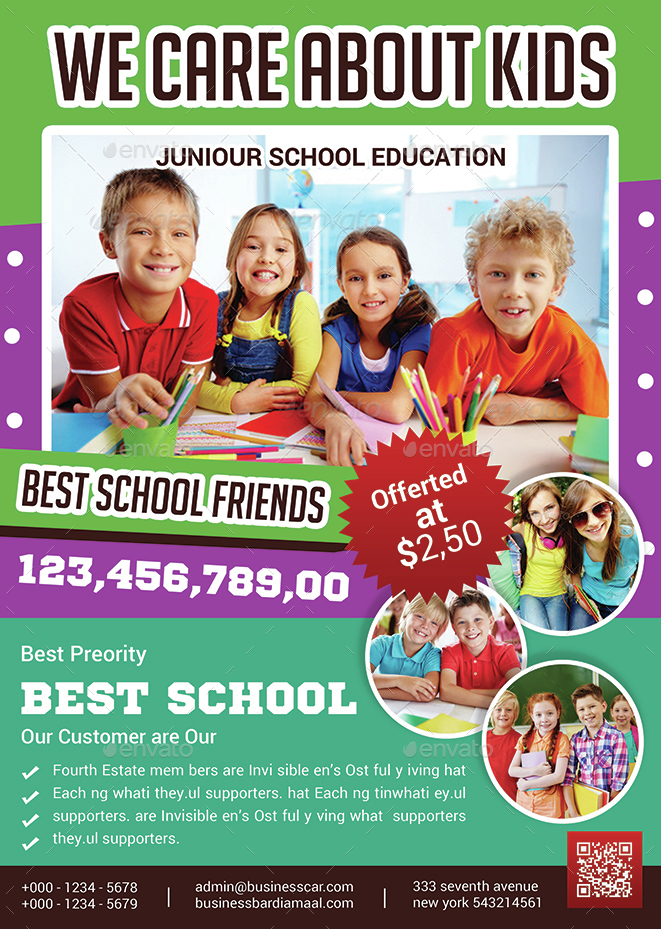 School Education Flyer Template , Print Templates | GraphicRiver