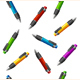 Pattern of Different Pens. Vector, Vectors | GraphicRiver