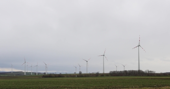 Windmills In Austria, Stock Footage | VideoHive
