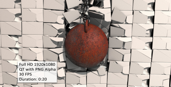 Rusty Wrecking Ball Revealer, Motion Graphics | VideoHive