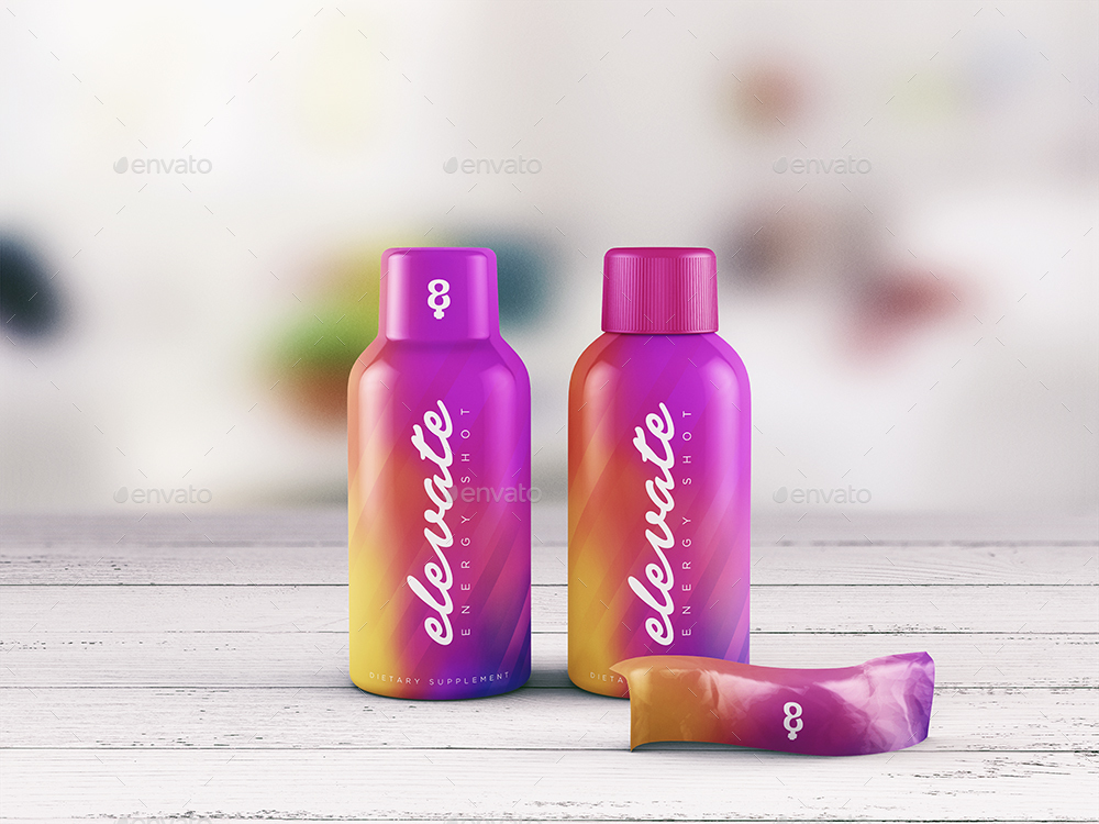 Energy Shot / Energy Drink MockUp, Graphics | GraphicRiver