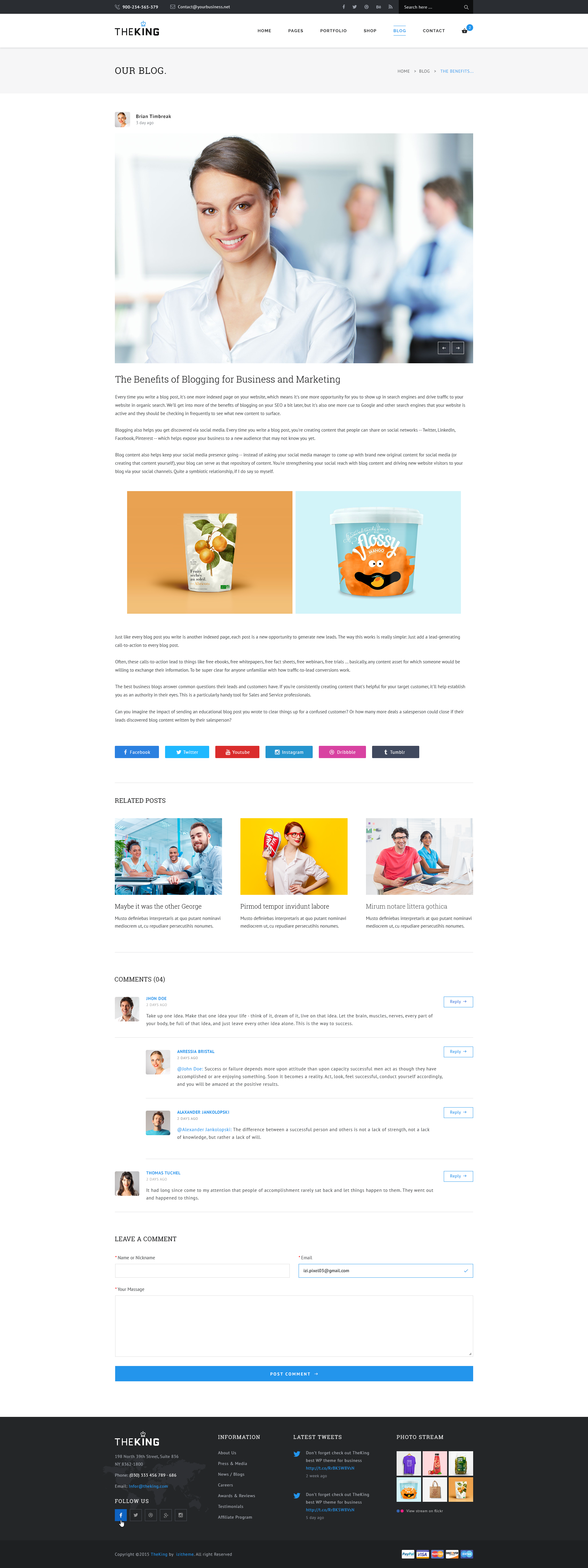 TheKing | Multipurpose Business Agency PSD Template by izitheme ...