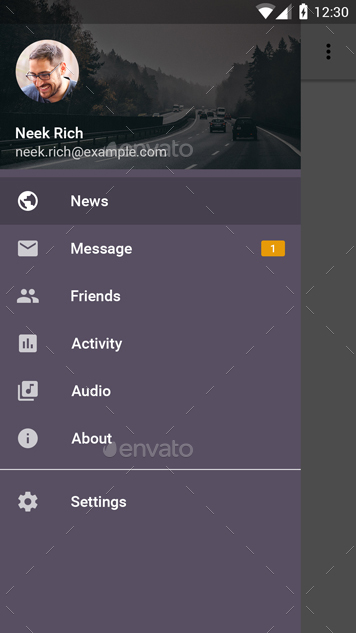 Crown Android Material UI Kit, Web Elements | GraphicRiver