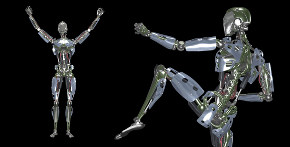 Android Robot - Humanoid AI Cyborg - Martial Art Fight - Pack of 2 ...