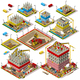 City Map Set 03 Tiles Isometric, Vectors | GraphicRiver