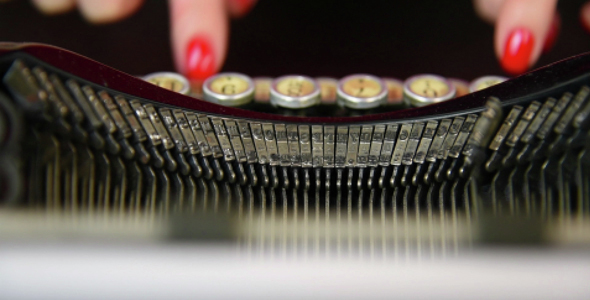 Finger Typing On Typewriter, Stock Footage | VideoHive
