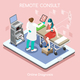 Remote Doctor 02 People Isometric, Vectors | GraphicRiver