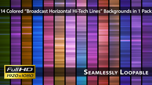 Broadcast Horizontal Hi-Tech Lines - Pack 01, Motion Graphics | VideoHive