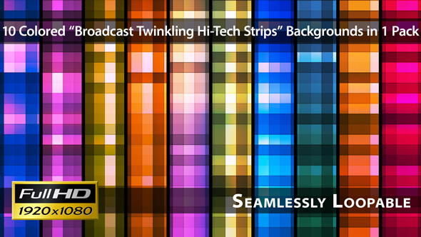 Broadcast Twinkling Hi-Tech Strips - Pack 01, Motion Graphics | VideoHive