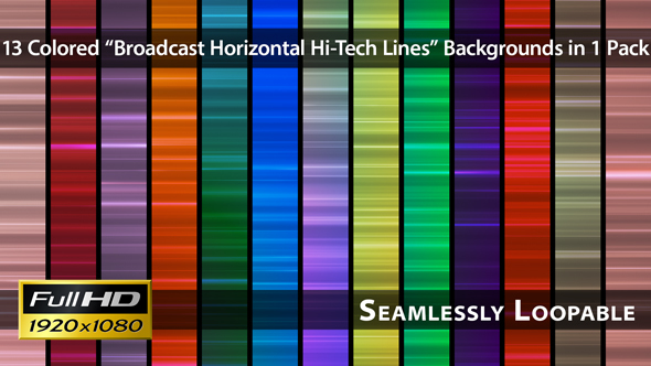 Broadcast Horizontal Hi-Tech Lines - Pack 02, Motion Graphics | VideoHive