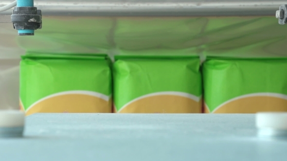 The Working Line For Packing And Packing Of Flour, Stock Footage ...