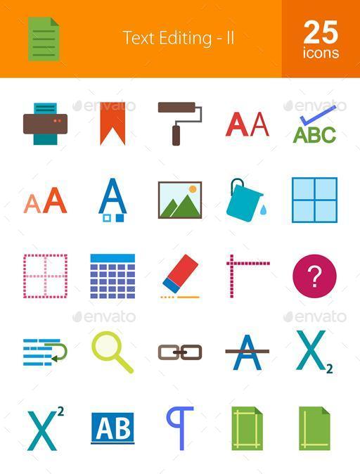 500 Vector Colorful Flat Icons Bundle (Vol-8), Icons | GraphicRiver