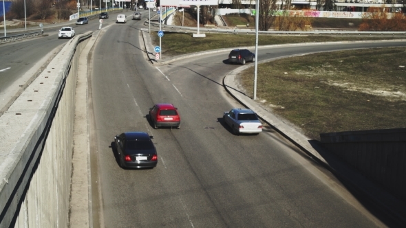The Road On Which The Moving Cars, Stock Footage | VideoHive