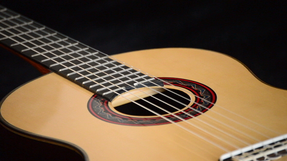 Classig Guitar Gyrating Detail, Stock Footage | VideoHive
