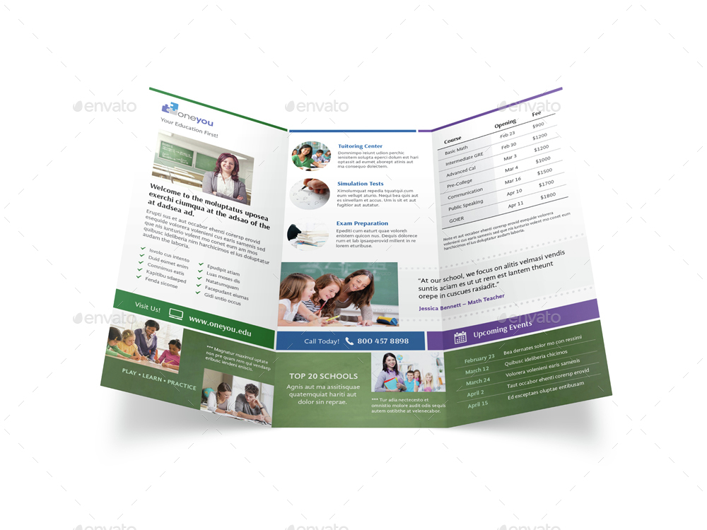 Education Trifold Brochure 4, Print Templates | GraphicRiver