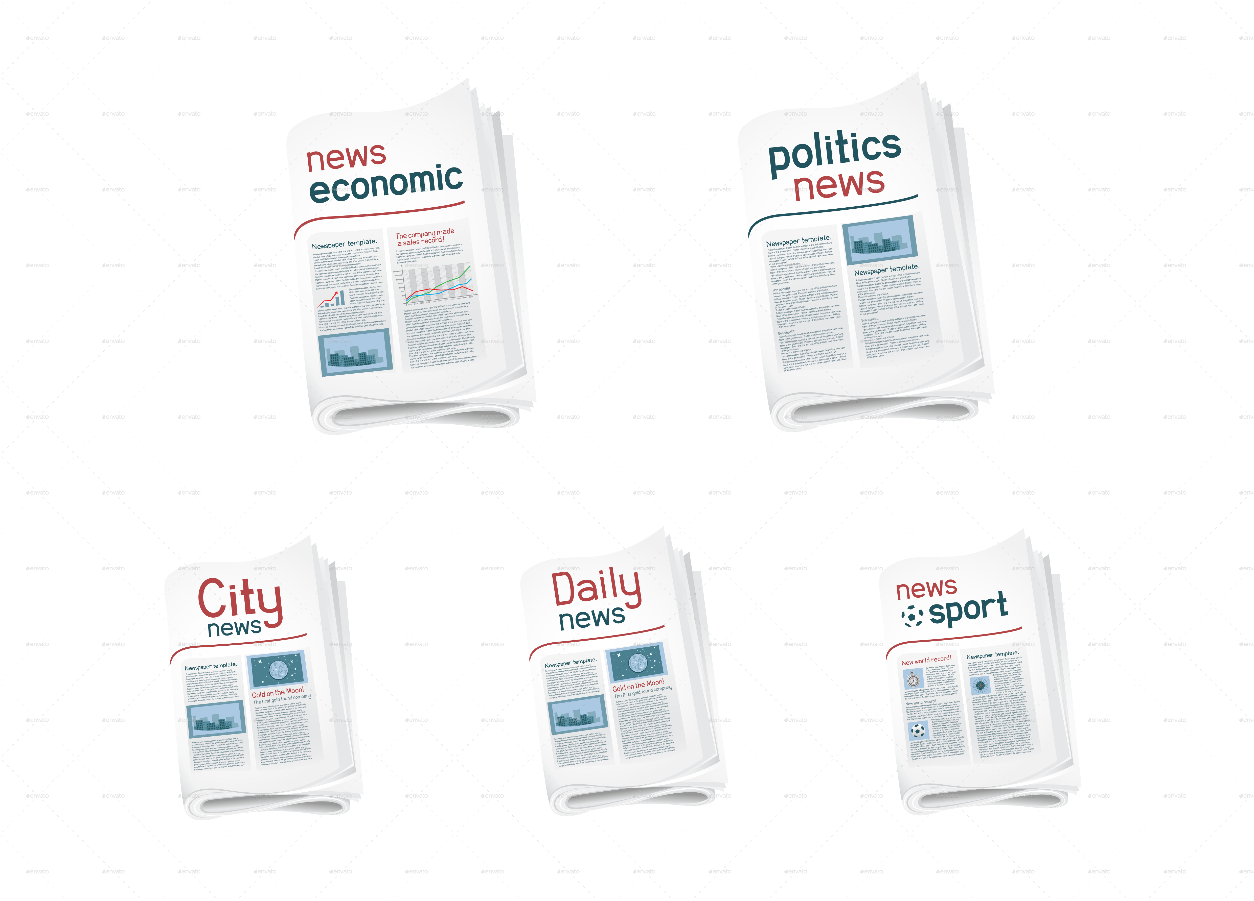 Press Icon Set, Vectors | GraphicRiver