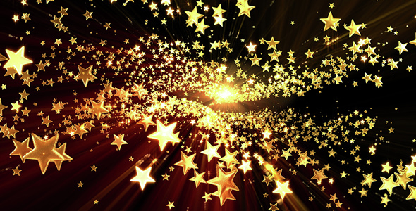 Gold Stars Wave , Motion Graphics | VideoHive