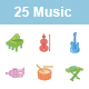 Music color vector icons, Icons | GraphicRiver