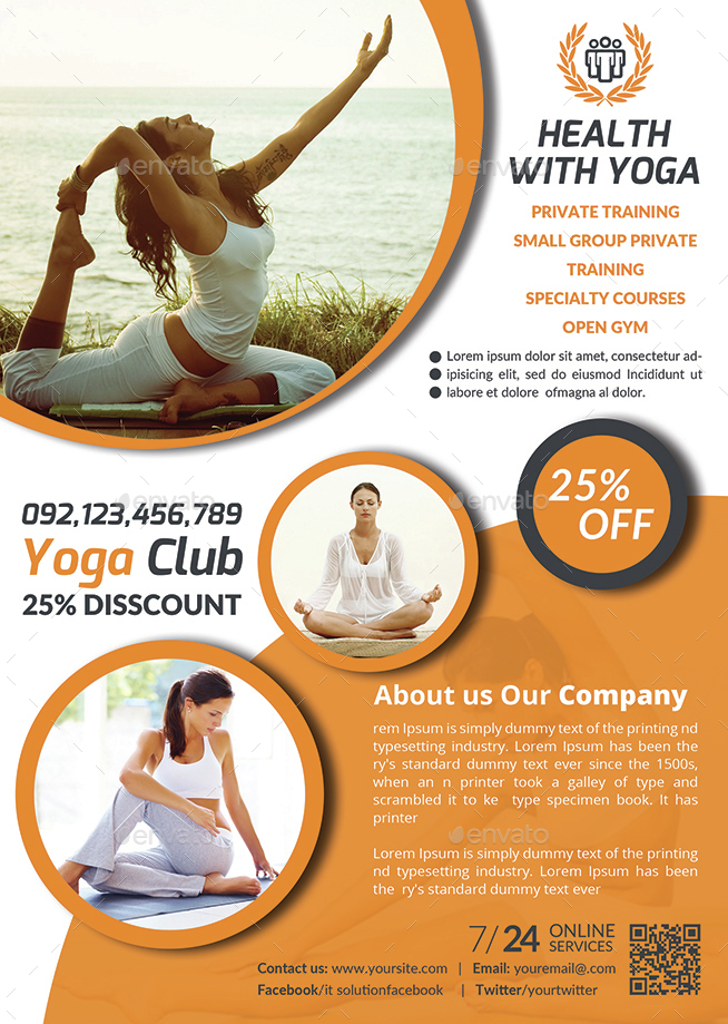 Yoga Flyer , Print Templates | GraphicRiver