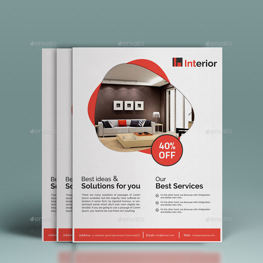 Interior Design Flyer, Print Templates | GraphicRiver