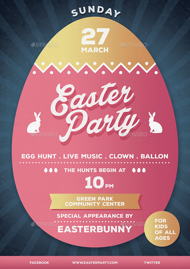 Easter Party Flyer / Poster, Print Templates | GraphicRiver