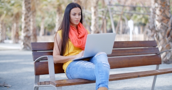 Happy Woman Surfing The Internet, Stock Footage | VideoHive