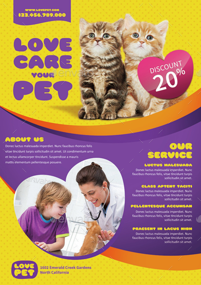 Pet Shop Flyer, Print Templates | GraphicRiver