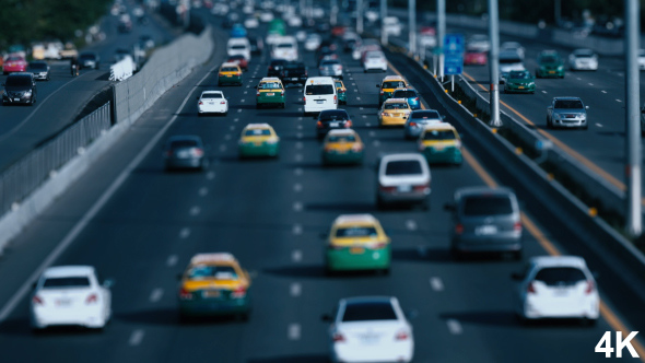 Busy Car Traffic On Road, Stock Footage | VideoHive