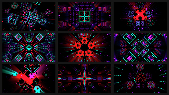 Flying Cubes VJ Loops Pack, Motion Graphics | VideoHive