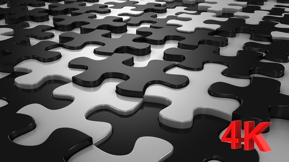 Background Formed From Moving Puzzles, Motion Graphics | VideoHive