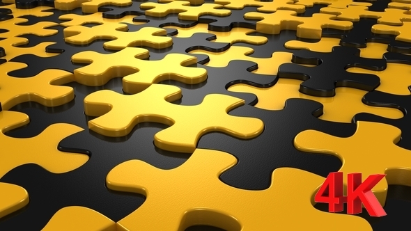 Background Formed From Moving Puzzles, Motion Graphics | VideoHive