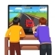 Two Kids Playing Video Games, Vectors | GraphicRiver