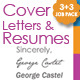 JOB PACK: 3 Resumes with their Cover Letters, Print Templates ...