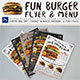 Fun Burger Flyer & Menu, Print Templates | GraphicRiver