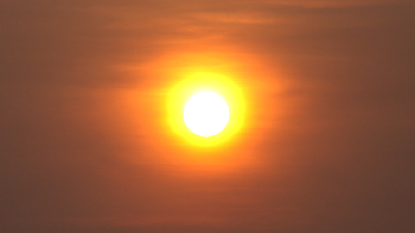 Sun In The Sky At Evening, Stock Footage | VideoHive