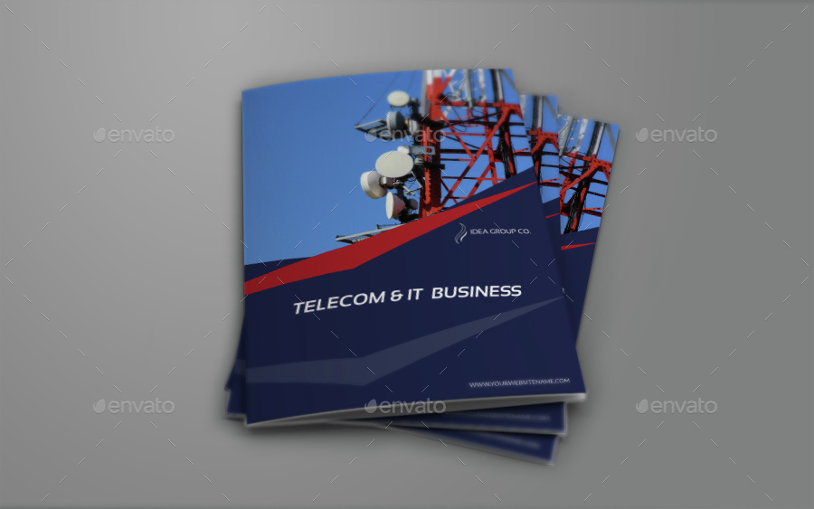 Telecom Services Bi Fold Brochure Template, Print Templates | GraphicRiver