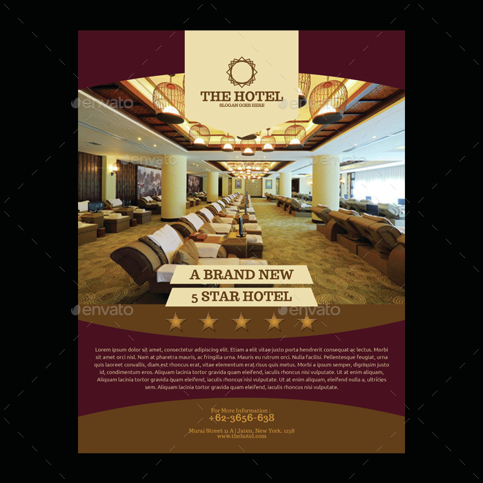 Hotel Flyer Template, Print Templates | GraphicRiver