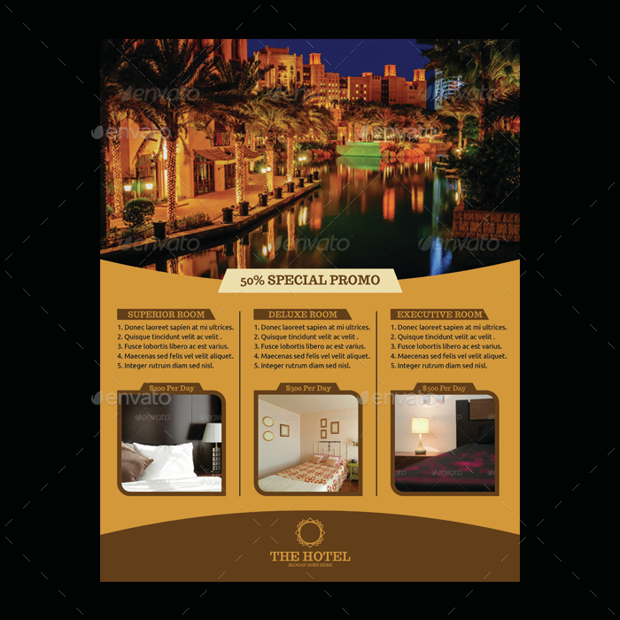Hotel Flyer Template, Print Templates | GraphicRiver
