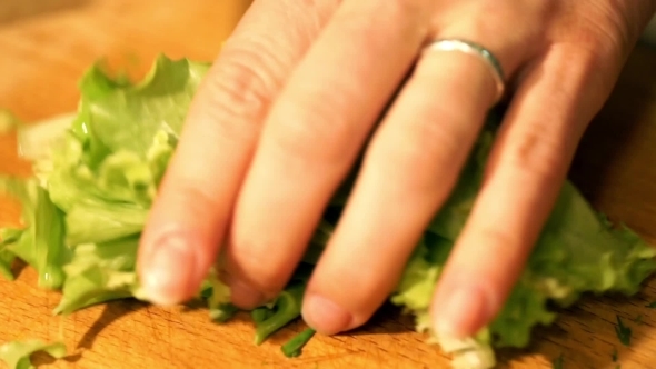 Cutting Salad, Stock Footage | VideoHive