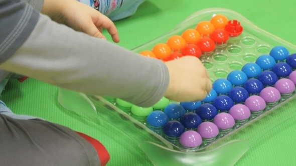 Children Play Intellectual Games In Kindergarten, Stock Footage | VideoHive