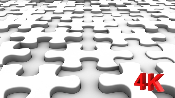 Background Formed From Moving Puzzles, Motion Graphics | VideoHive