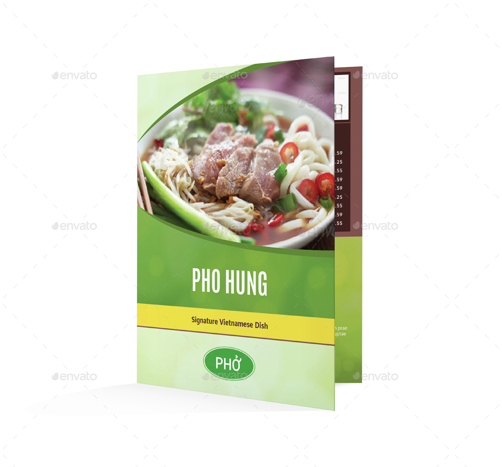 Vietnamese Pho Menu Print Bundle, Print Templates | GraphicRiver