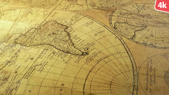 Vintage Old Map 100, Stock Footage | VideoHive