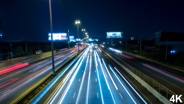 Fast Traffic Street Road Night City, Stock Footage | VideoHive
