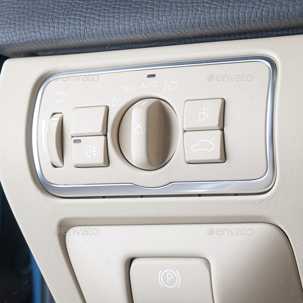 Modern car headlight controls. Stock Photo by gargantiopa | PhotoDune